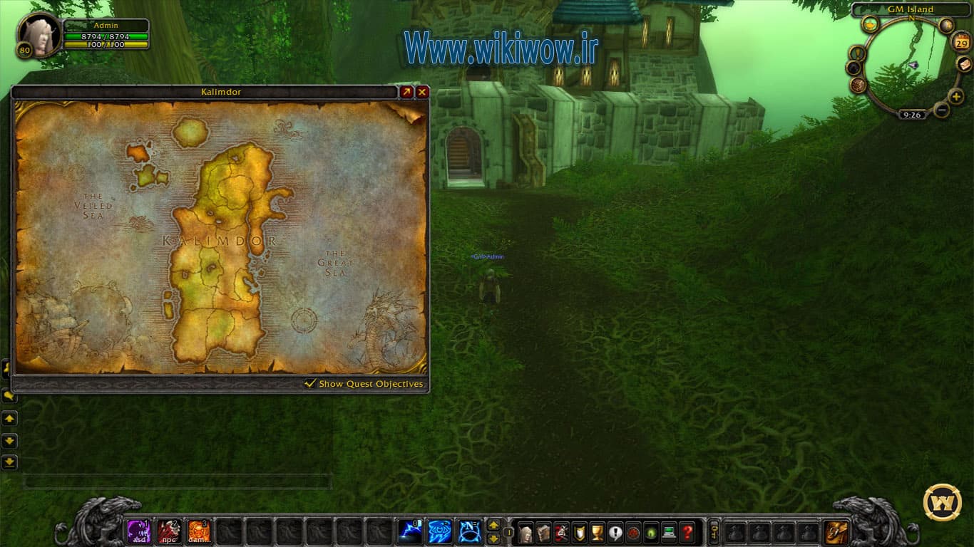 نقشه منطقه Gm Island – World of Warcraft آموزش